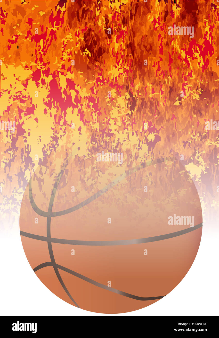 Roaring Flaming Basketball Stock Photo - Alamy