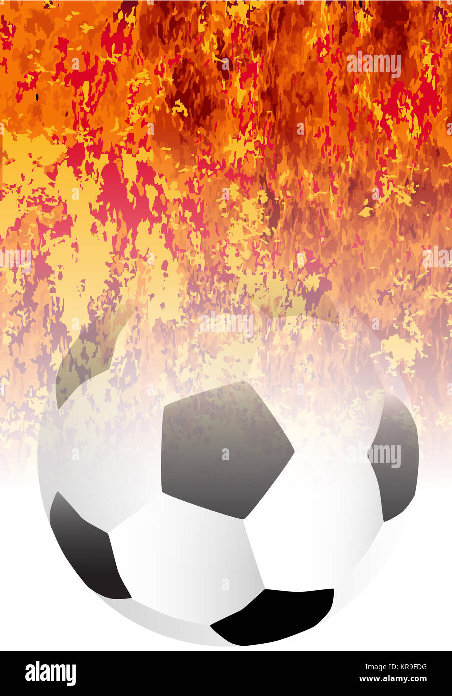 Roaring Flaming Soccer Ball Stock Photo - Alamy