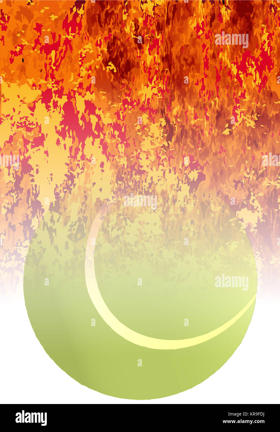 Roaring Flaming Tennis Ball Stock Photo - Alamy
