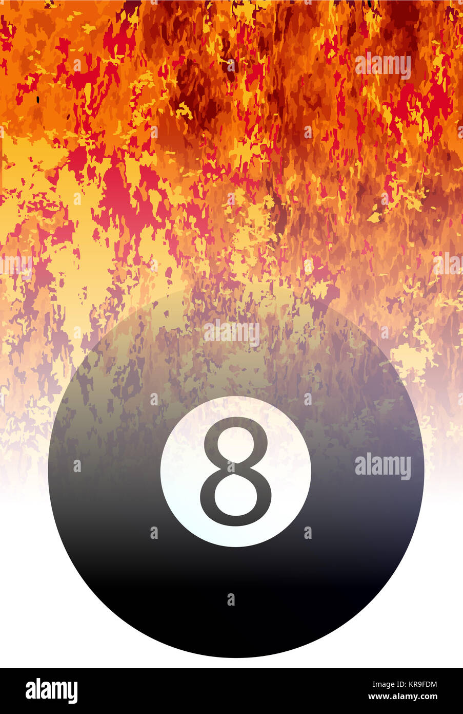 Roaring Flaming 8 Ball Stock Photo - Alamy