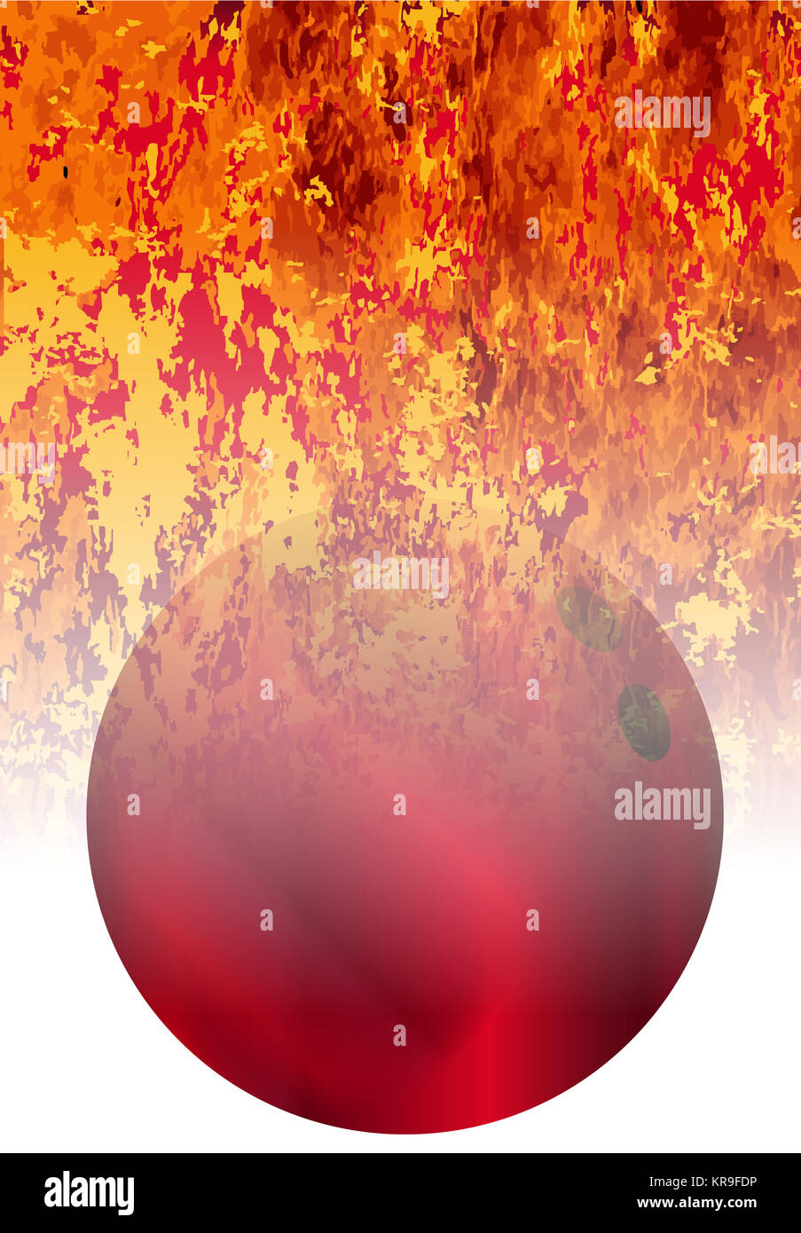 Roaring Flaming Bowling Ball Stock Photo - Alamy