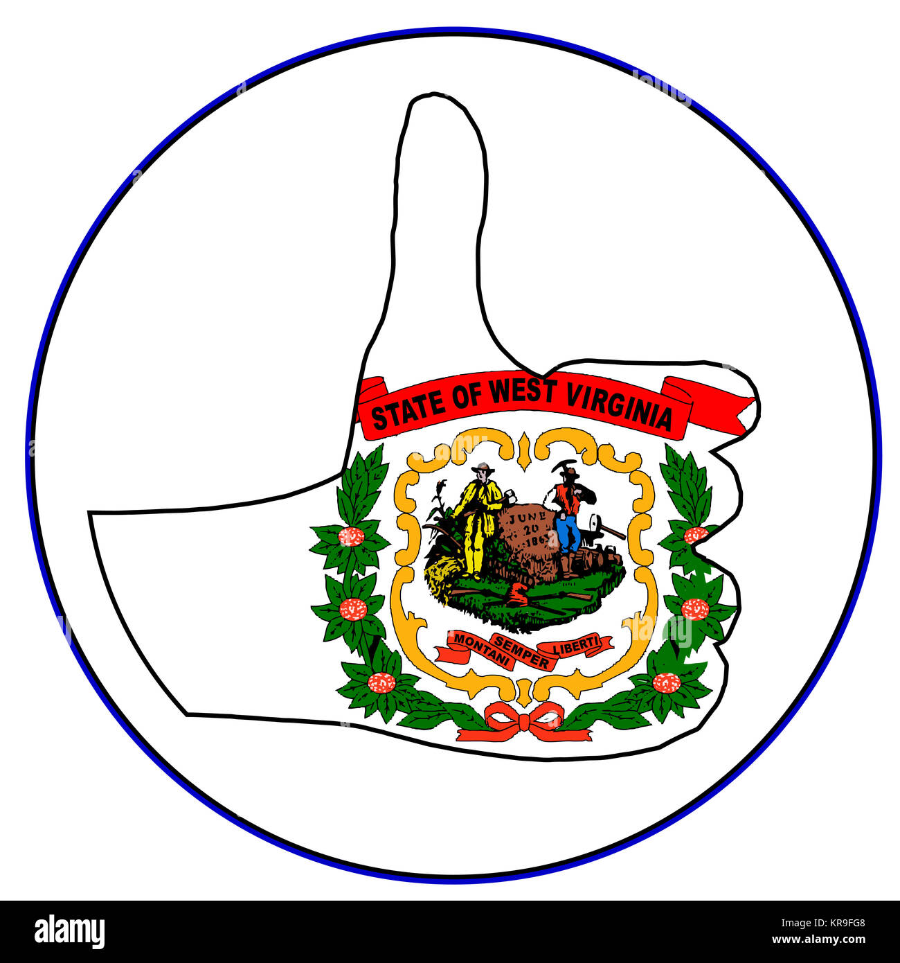 Thumbs Up West Virginia Stock Photo - Alamy