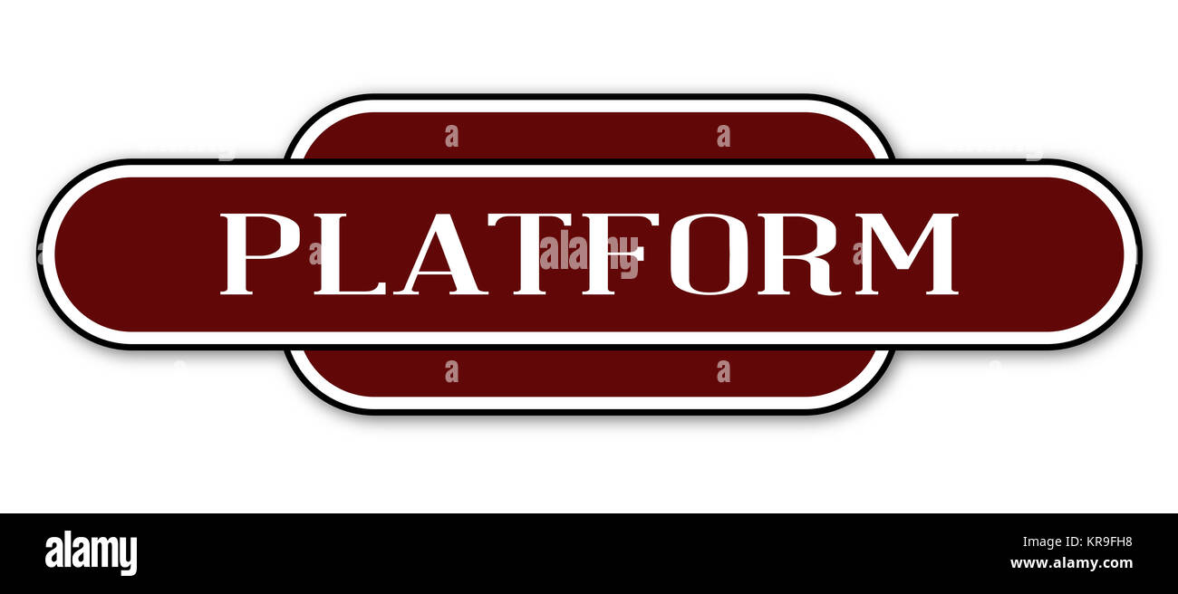 Platform Station Sign Stock Photo - Alamy