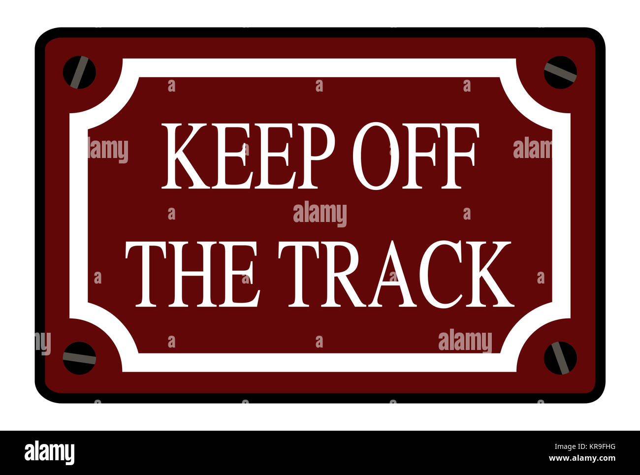 Keep Off The Track Station Sign Stock Photo - Alamy