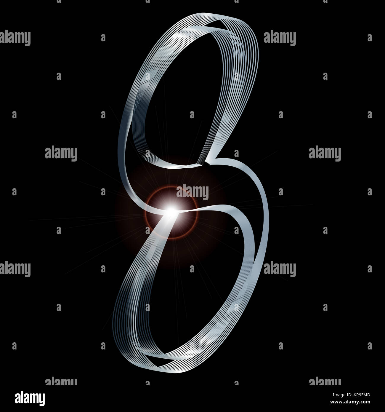 Silver Number Eight Stock Photo - Alamy