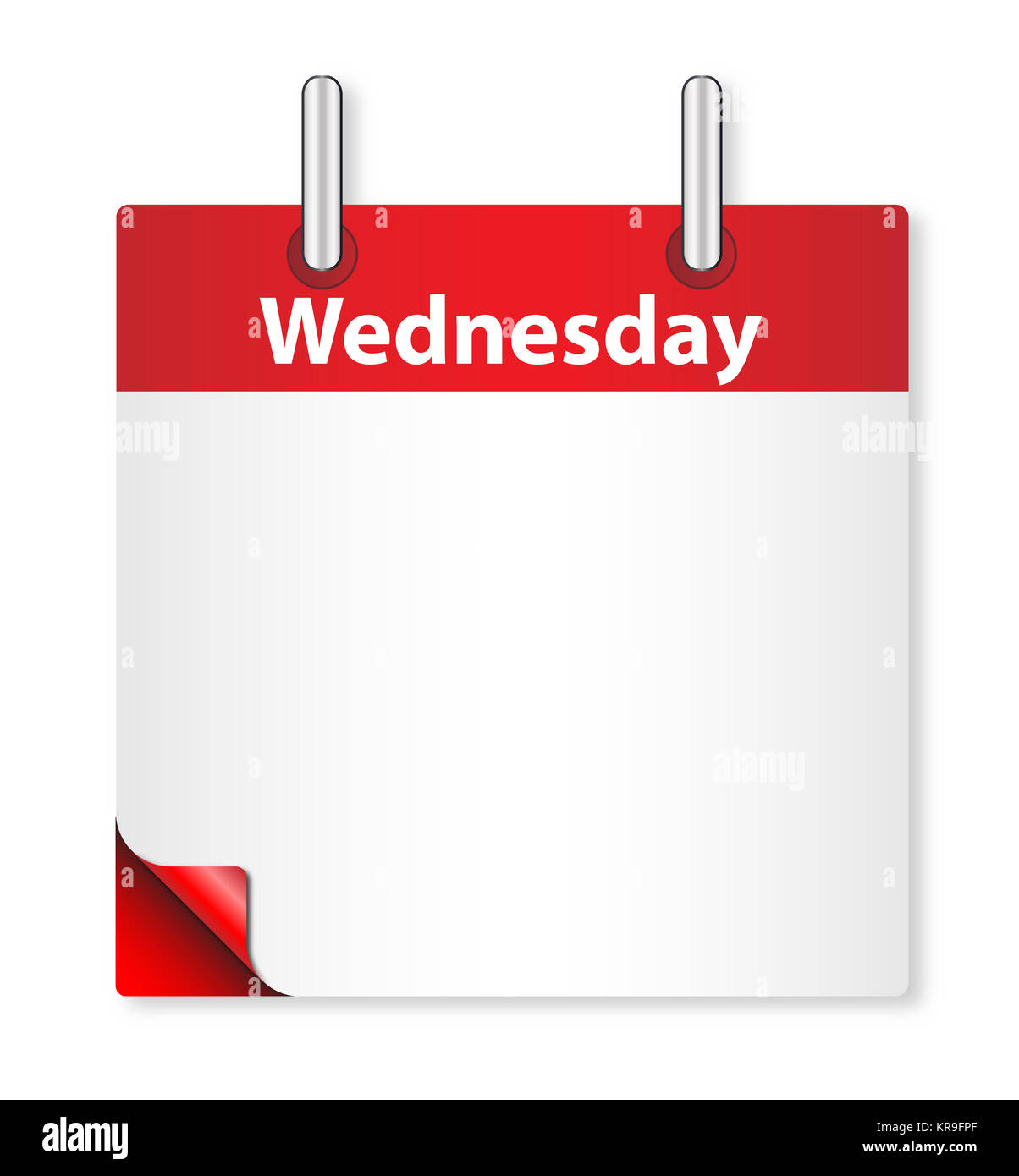 Blank Wednesday Date Stock Photo - Alamy