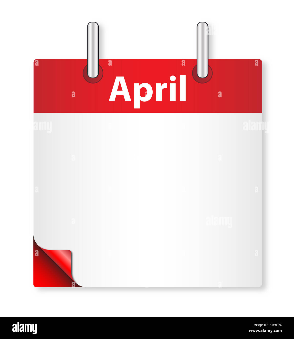 Blank April Date Stock Photo - Alamy