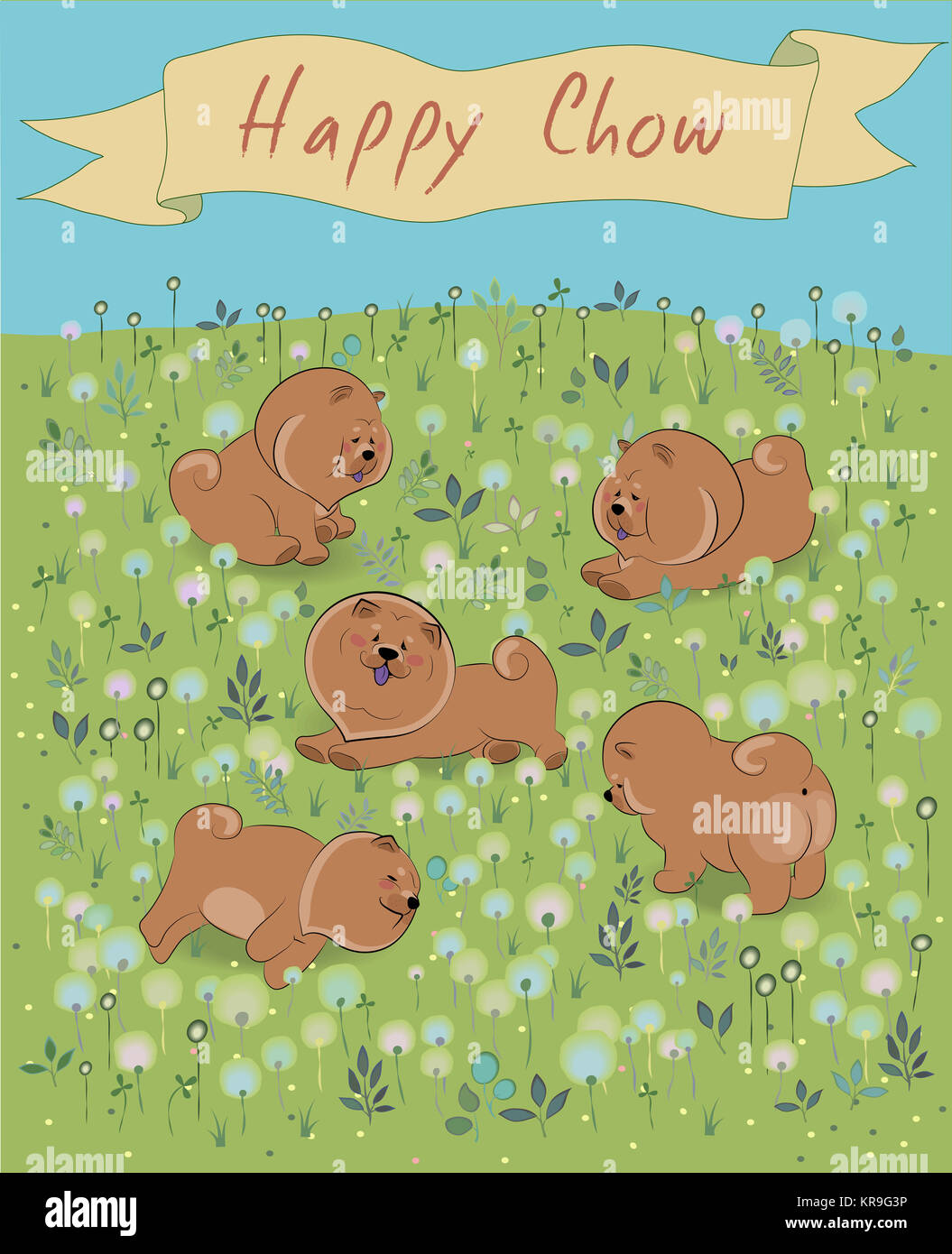 Chow chow puppy flowers hi-res stock photography and images - Alamy