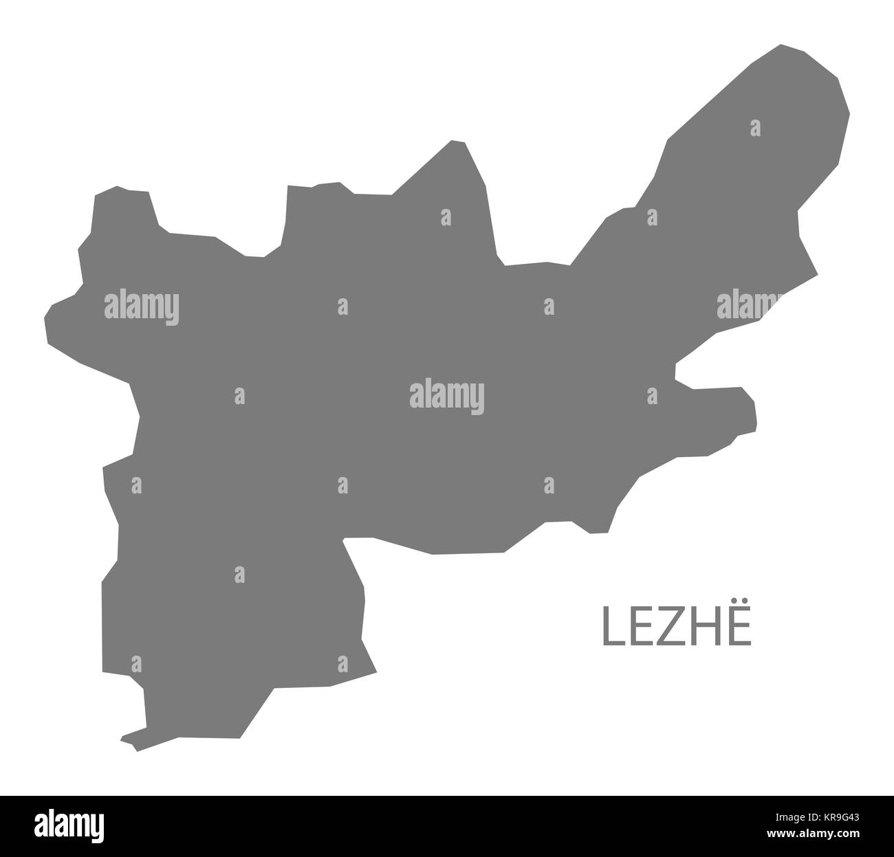 Lezhe Albania Map grey Stock Photo - Alamy