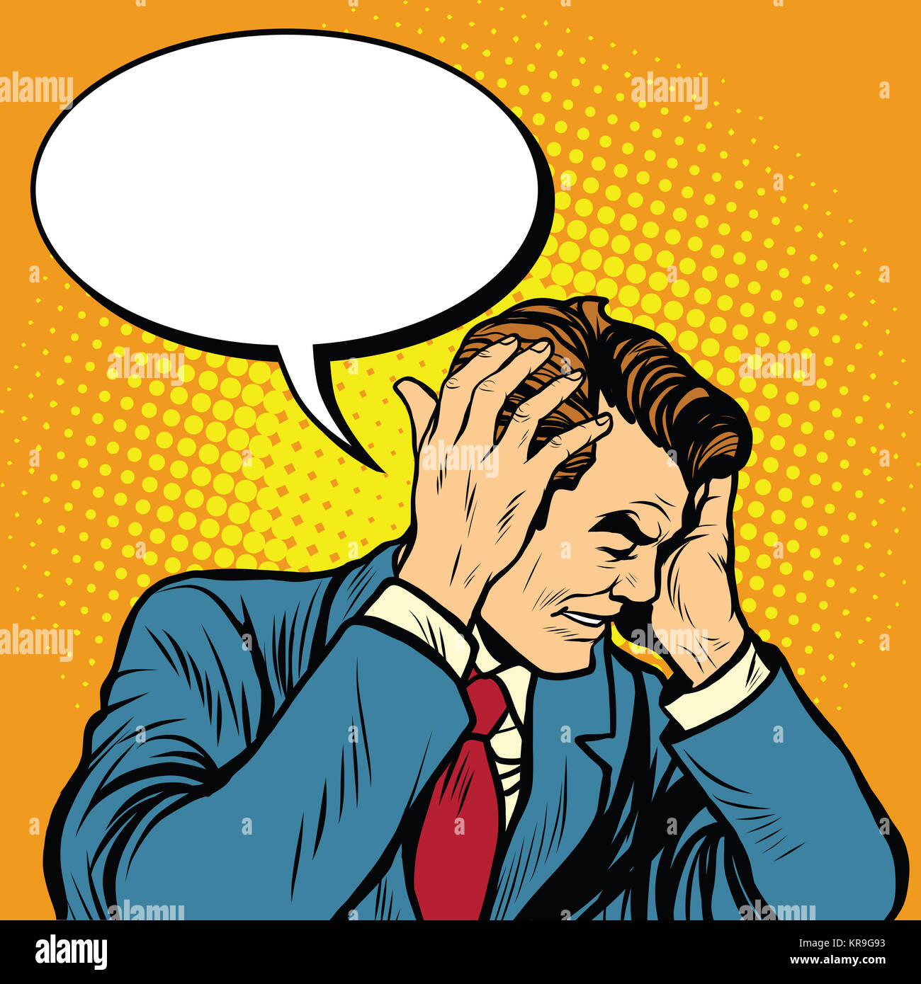 Cartoon man brain thought bubble hi-res stock photography and images ...