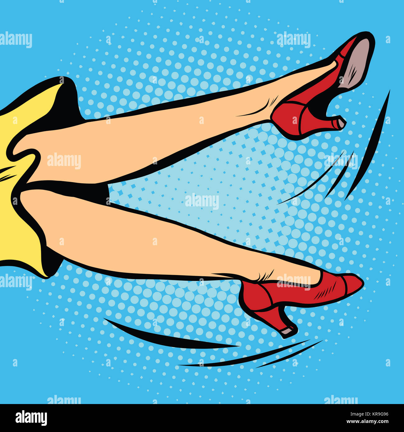 the woman falls or waving his legs Stock Photo - Alamy