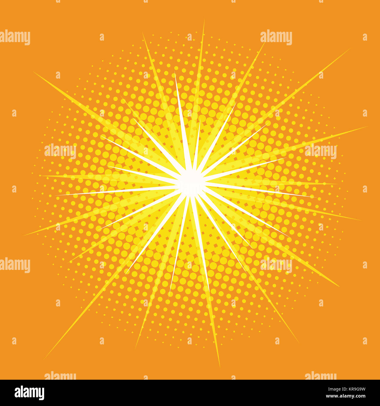 bright star with rays pop art retro background Stock Photo - Alamy