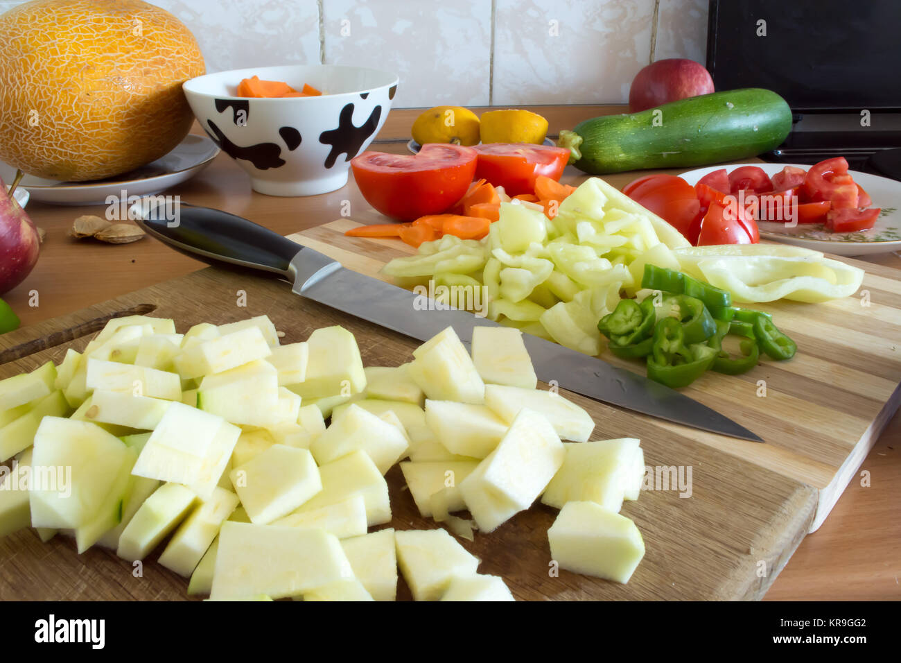 Kitchen full of fresh vegetables Stock Photo - Alamy