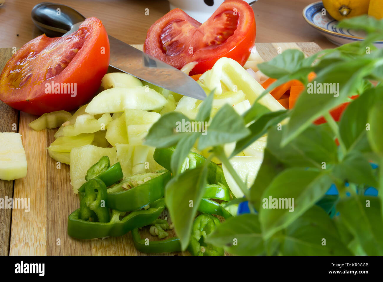Kitchen full of fresh vegetables Stock Photo - Alamy