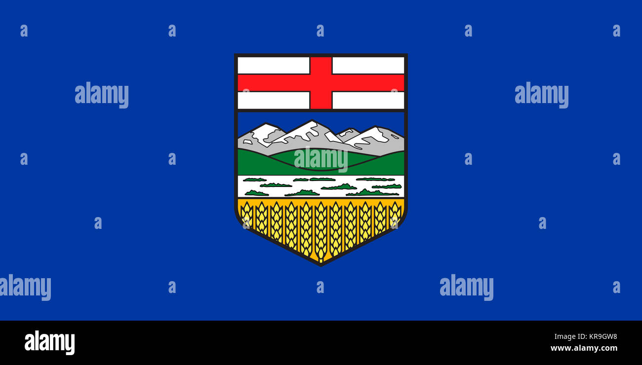 Flag of Alberta in correct proportions and colors Stock Photo - Alamy