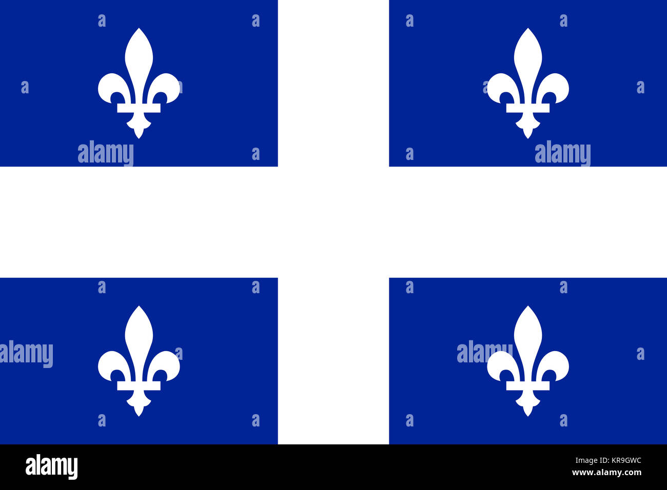Flag of Quebec in correct proportions and colors Stock Photo - Alamy