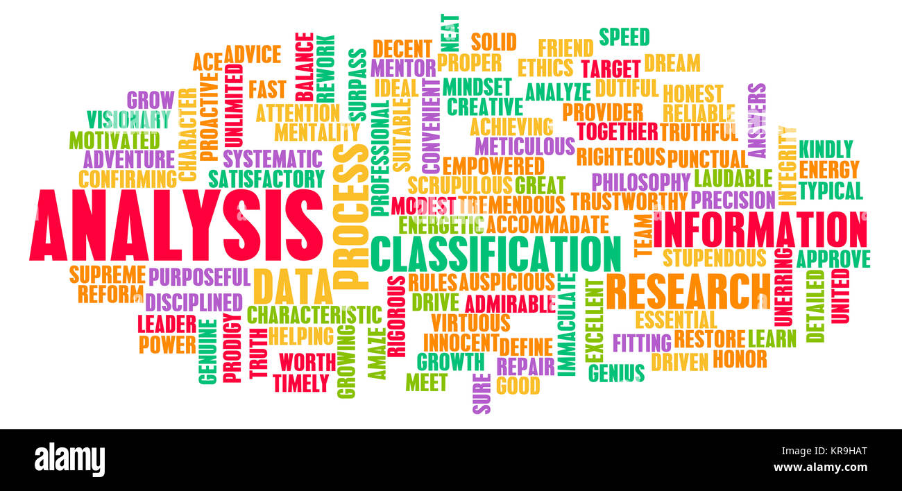 Analysis Word Cloud Concept Stock Photo - Alamy
