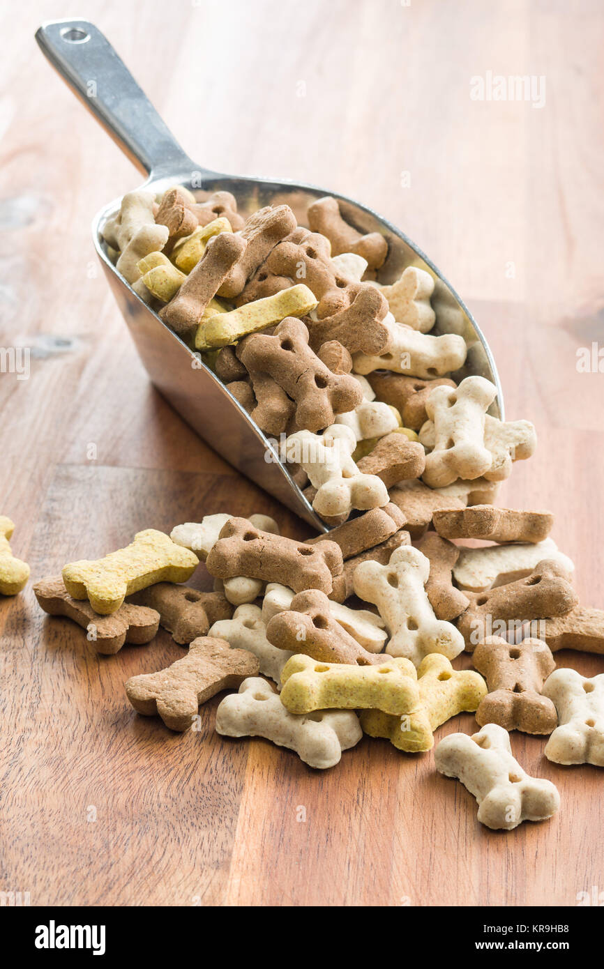 Dog food shaped like bones Stock Photo - Alamy