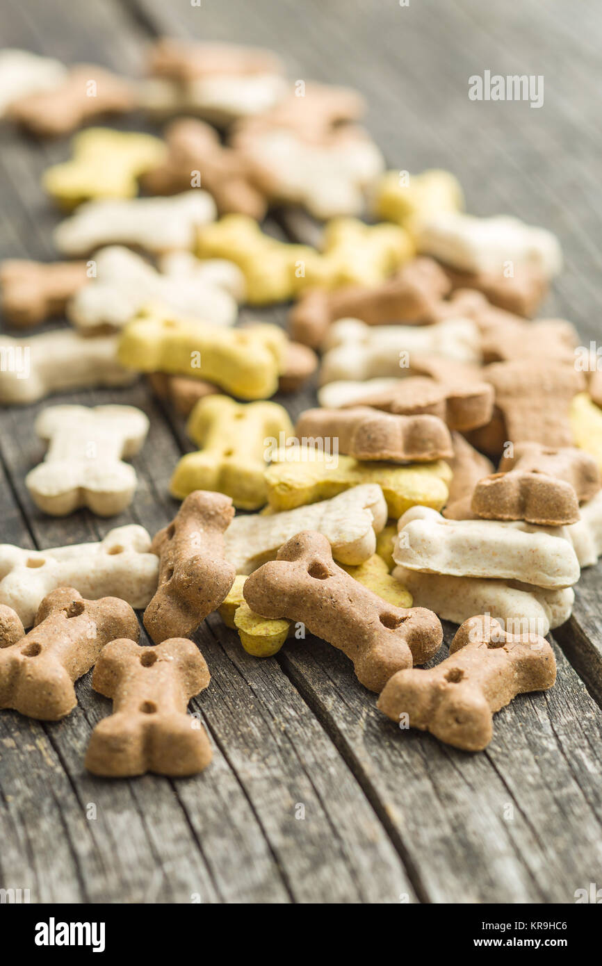 Dog food shaped like bones Stock Photo - Alamy