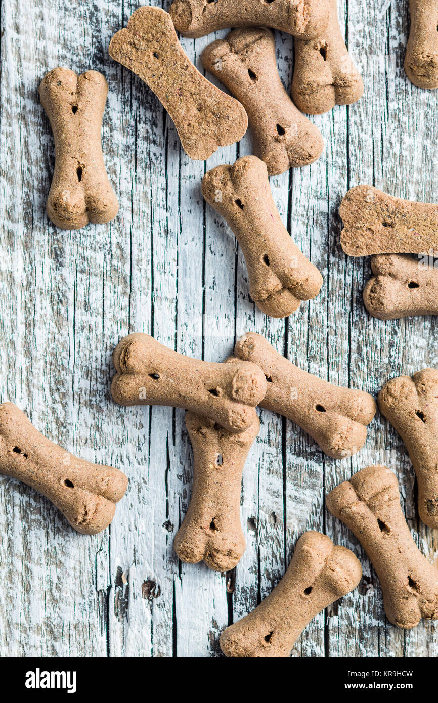 Dog food shaped like bones Stock Photo - Alamy