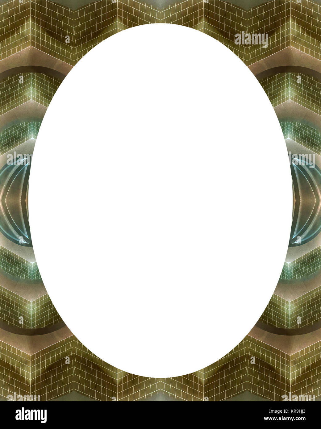 Circle Frame with Modern Design Borders Stock Photo - Alamy