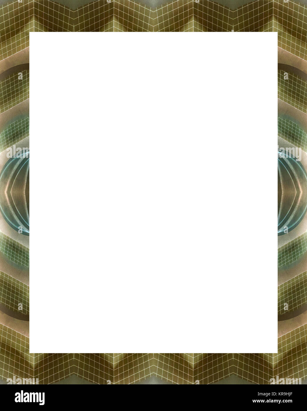 White Frame with Modern Decorated Borders Stock Photo - Alamy