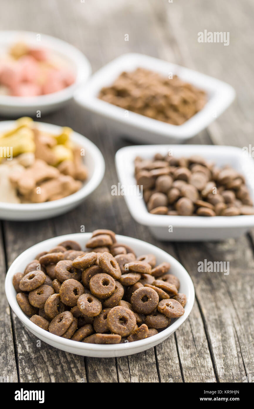 Different dog foods Stock Photo - Alamy