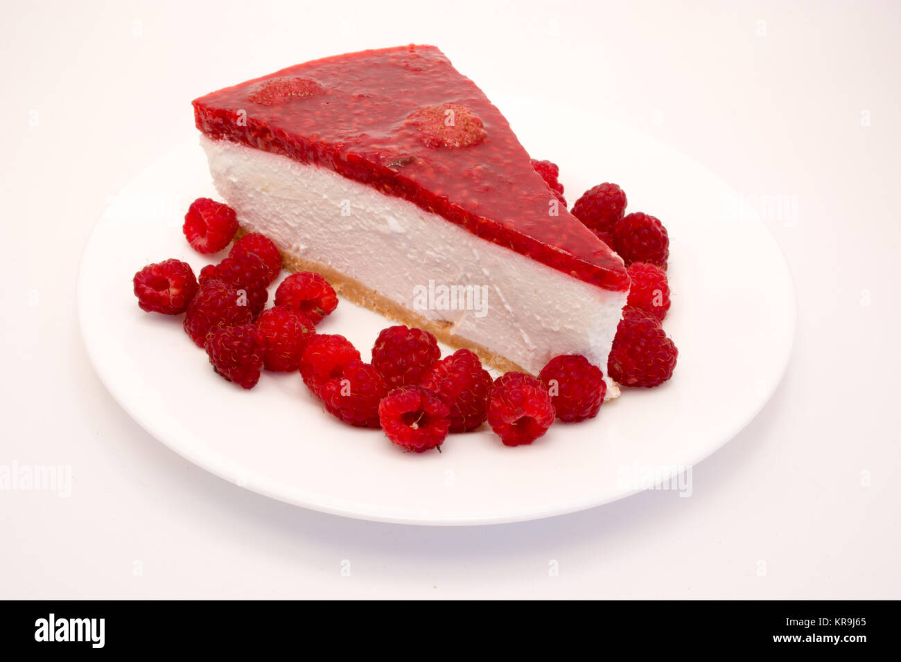 Sweet raspberry cheesecake Stock Photo - Alamy