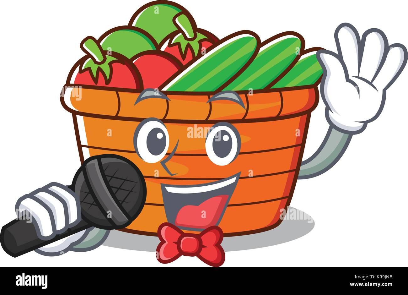 Singing fruit basket character cartoon Stock Vector Image & Art - Alamy
