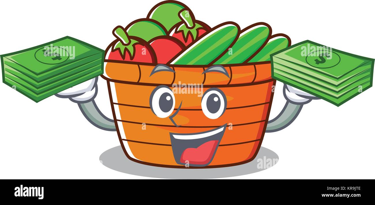 With money fruit basket character cartoon Stock Vector Image & Art - Alamy