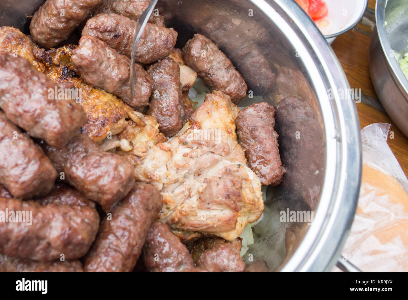Pot of meat Stock Photo - Alamy