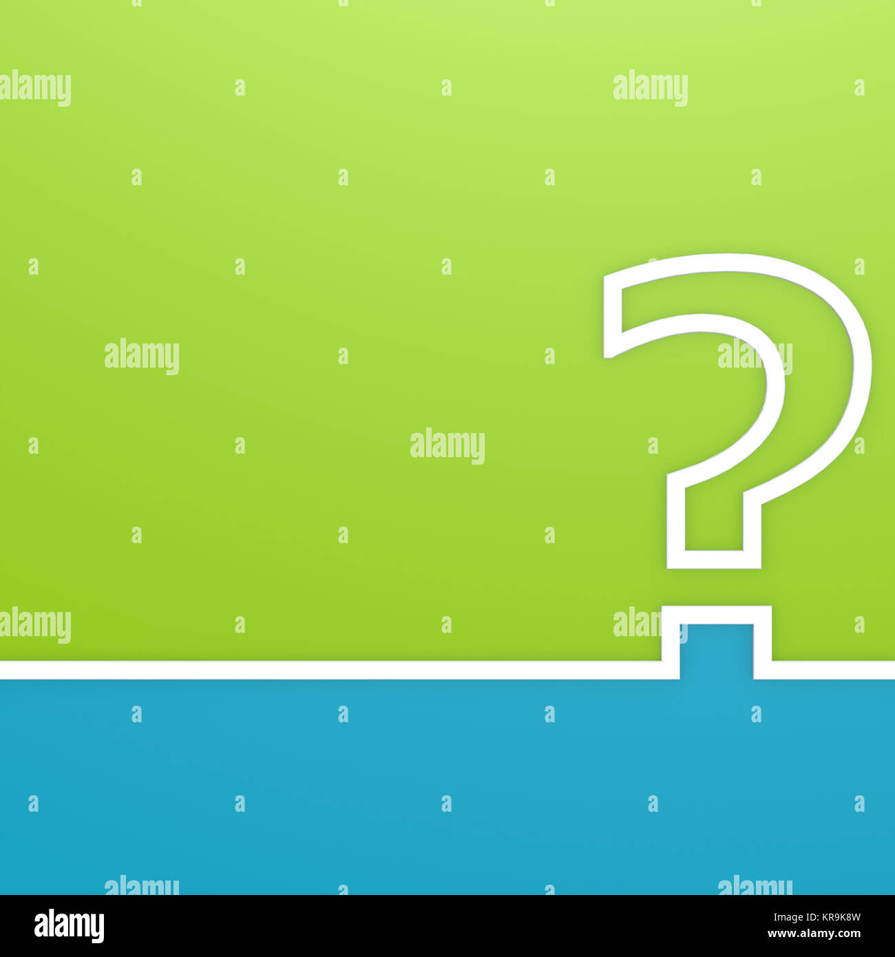 Question mark on green and blue background Stock Photo - Alamy