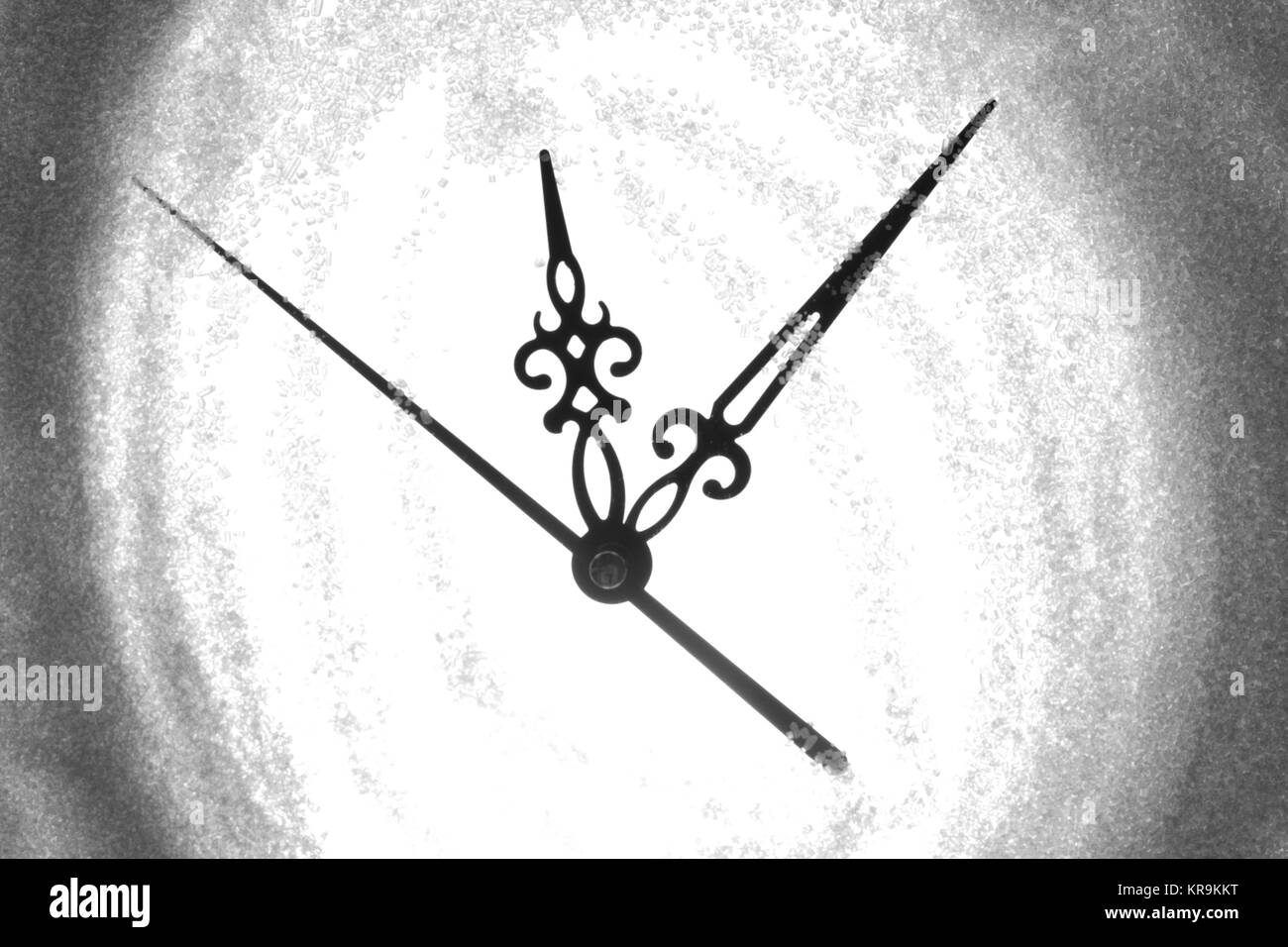 clock hands and granulated sugar . Time concept Stock Photo - Alamy