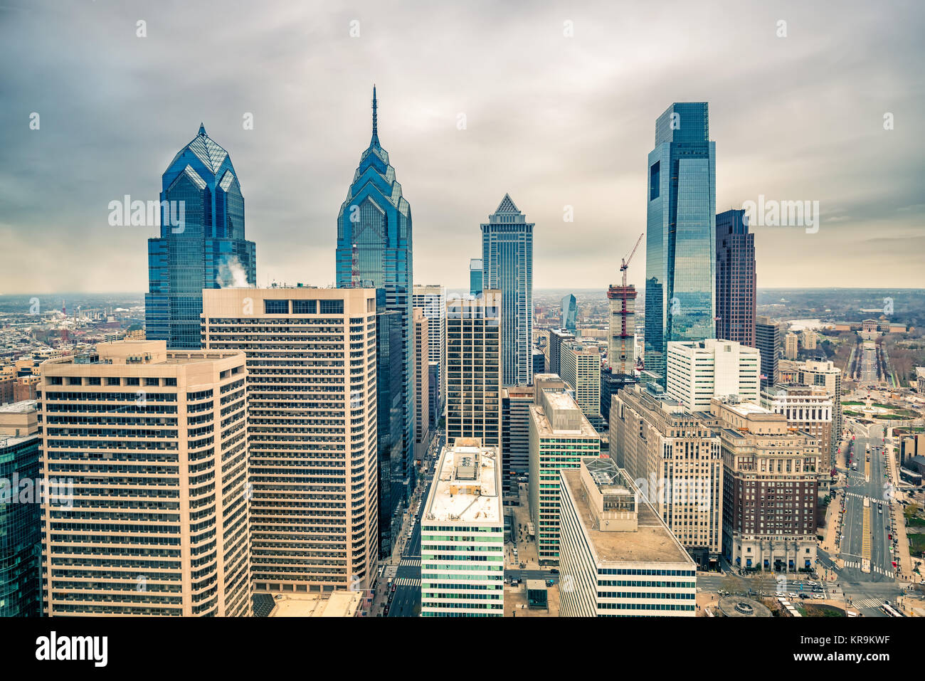 Downtown skyline of Philadelphia USA Stock Photo - Alamy