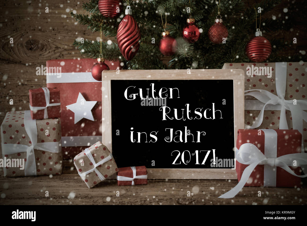 Nostalgic Card For Seasons Greetings. Christmas Tree With Balls And ...