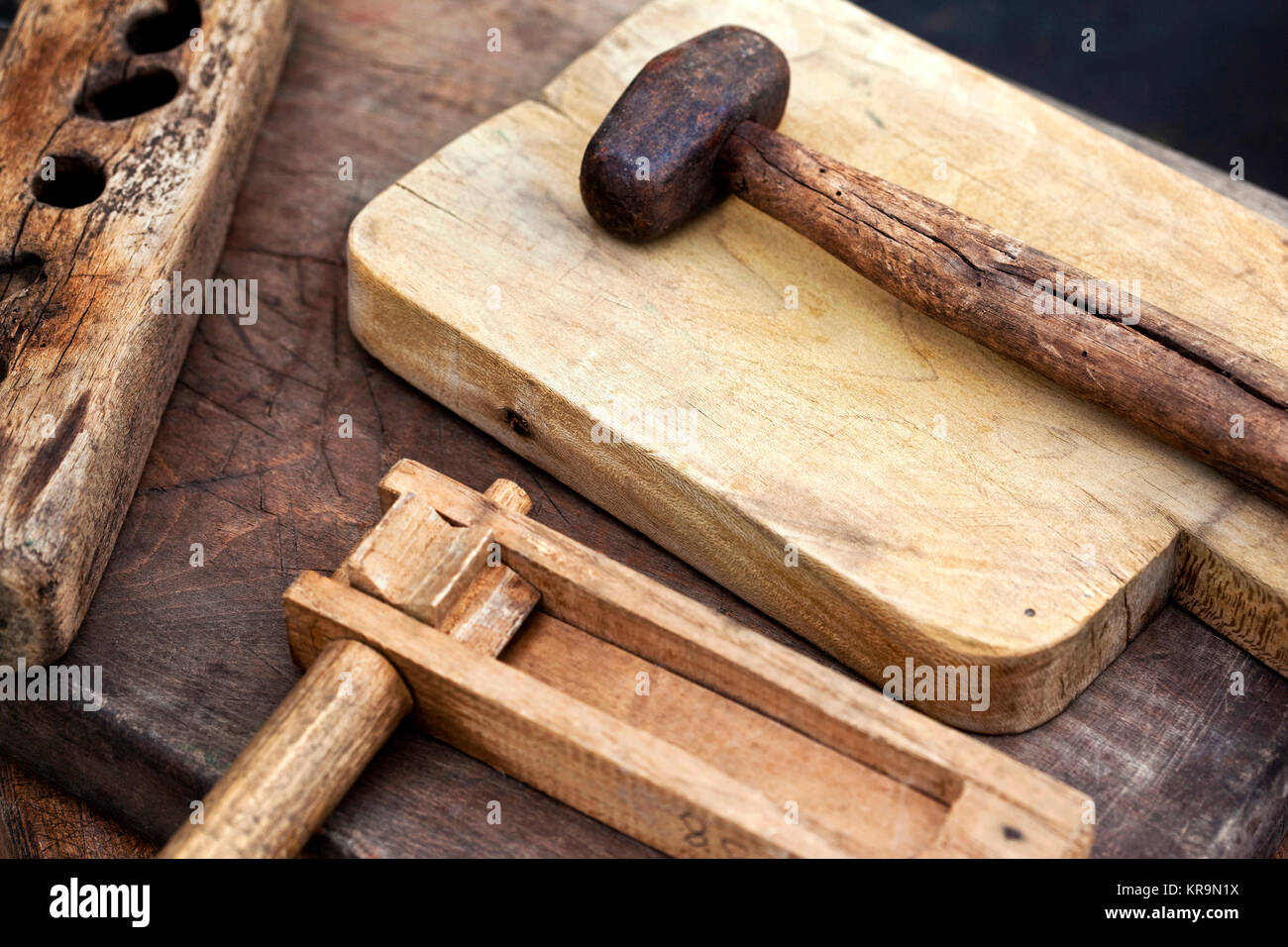Various wooden objects Stock Photo - Alamy