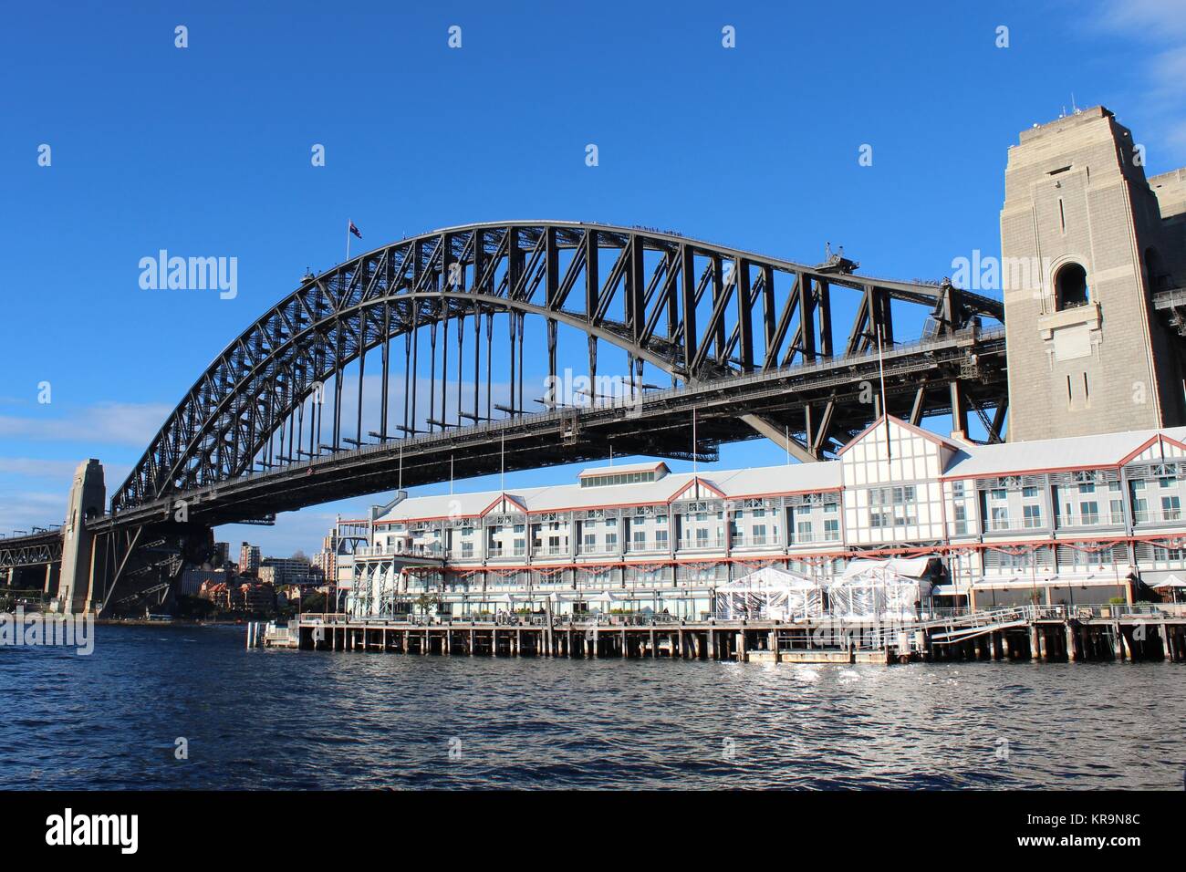 sydney harbor bridge and pier one Stock Photo - Alamy