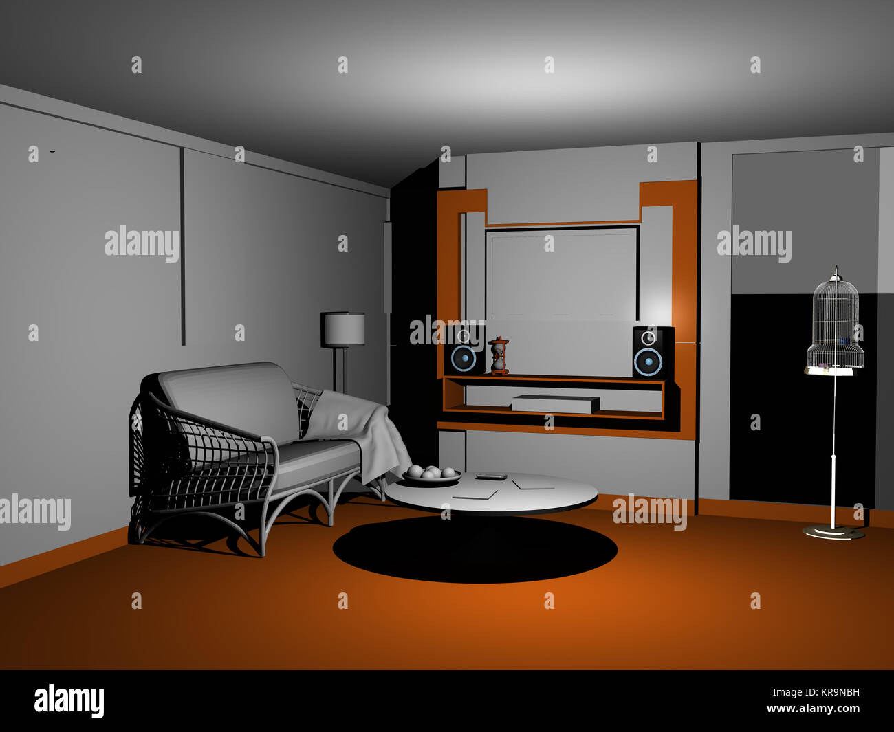 Living room interior view Stock Photo - Alamy