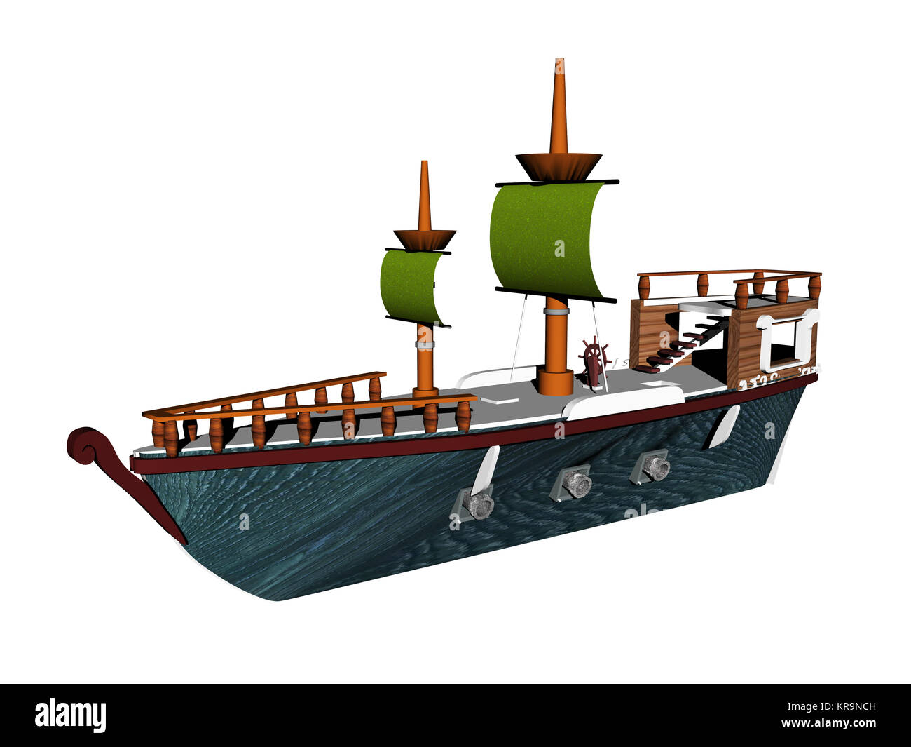 pirate ship with sail set free Stock Photo - Alamy