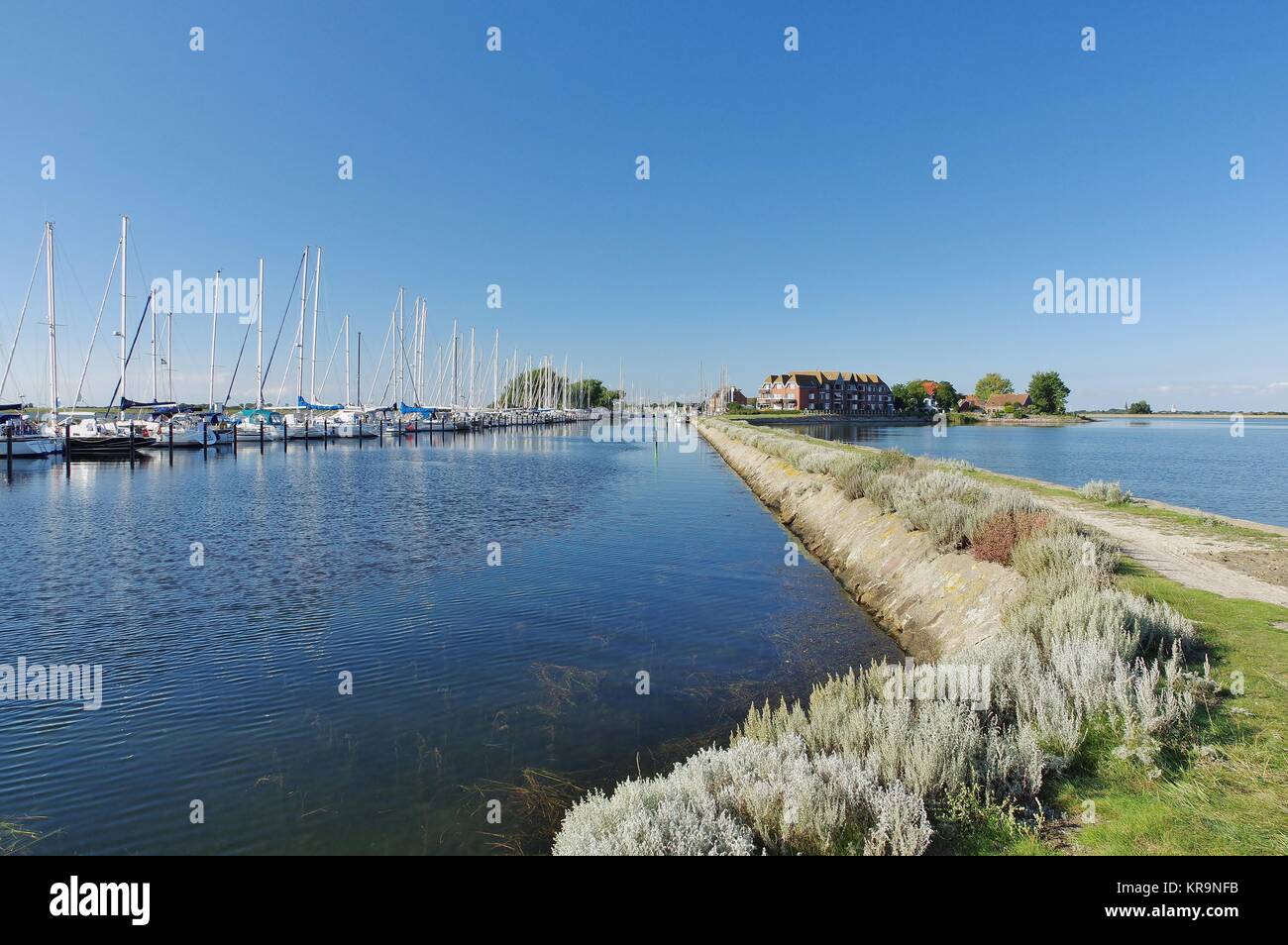 view of the harbor entrance of orth,fehmarn island Stock Photo - Alamy