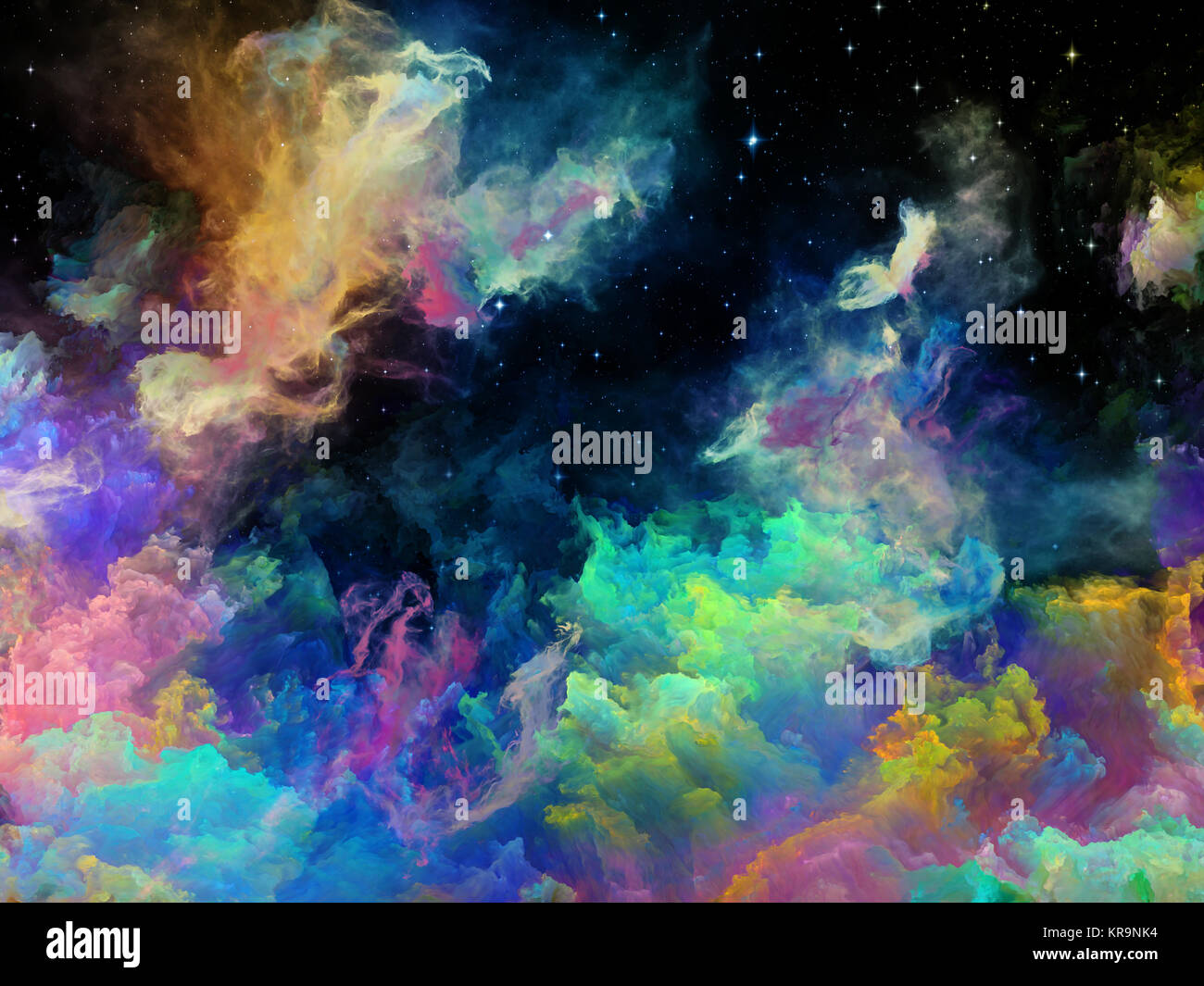 Visualization of Space Nebula Stock Photo - Alamy