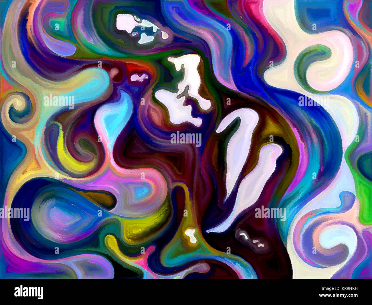 Colors of Female Portrait Stock Photo - Alamy