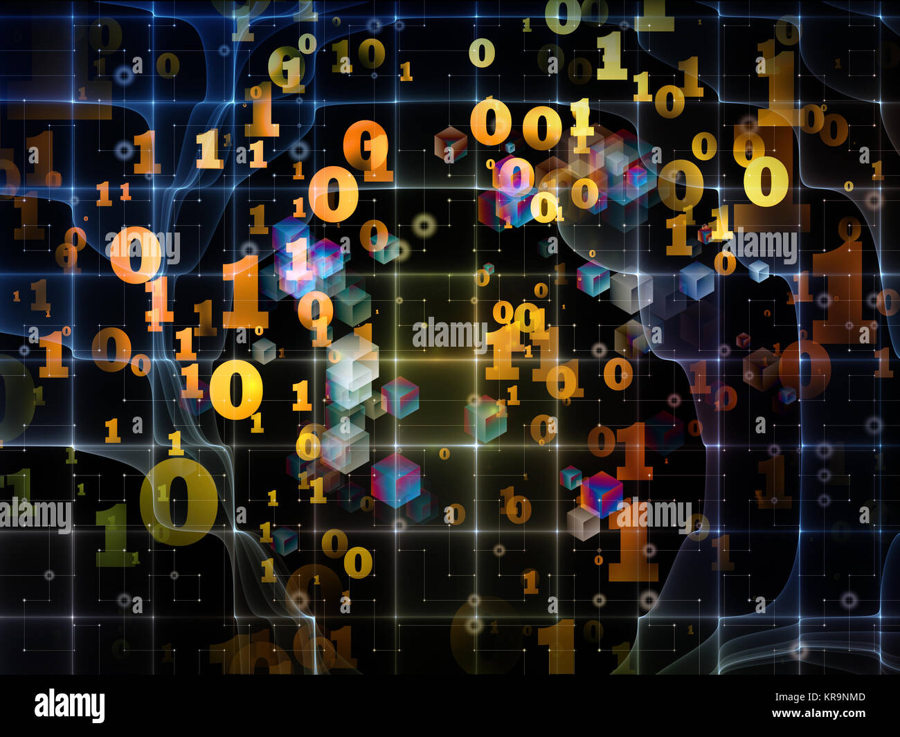 Visualization of Digital Grid Stock Photo - Alamy