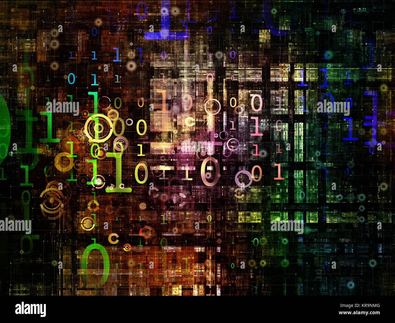 Virtual Digital Grid Stock Photo - Alamy