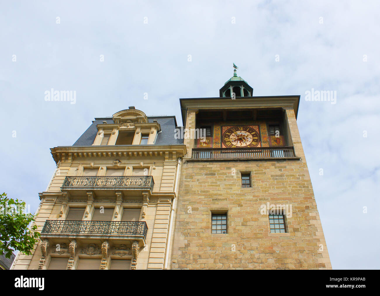 Geneva clock tower in city, Switzerland Stock Photo - Alamy
