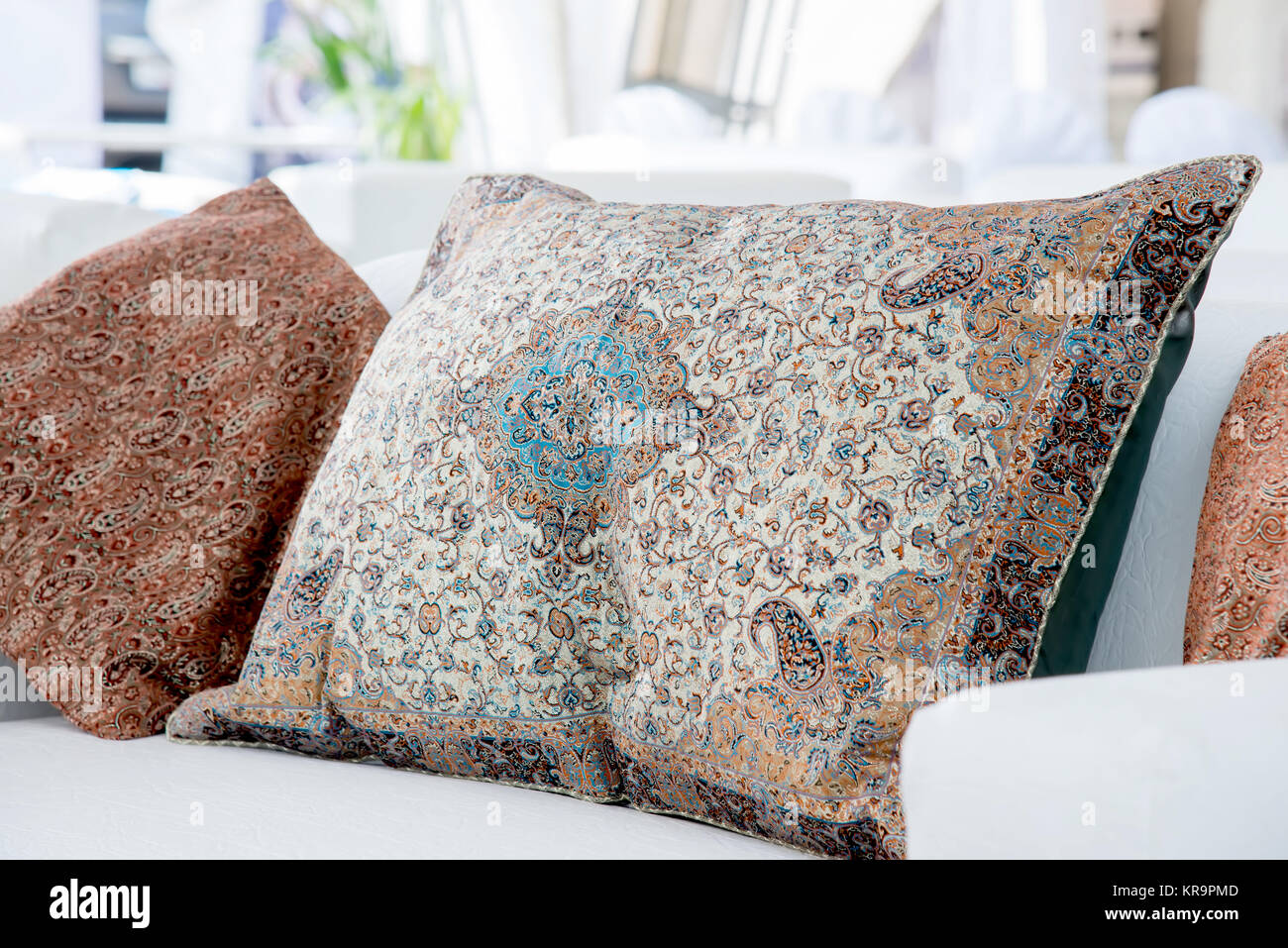 pillows with a Arabic pattern Stock Photo - Alamy