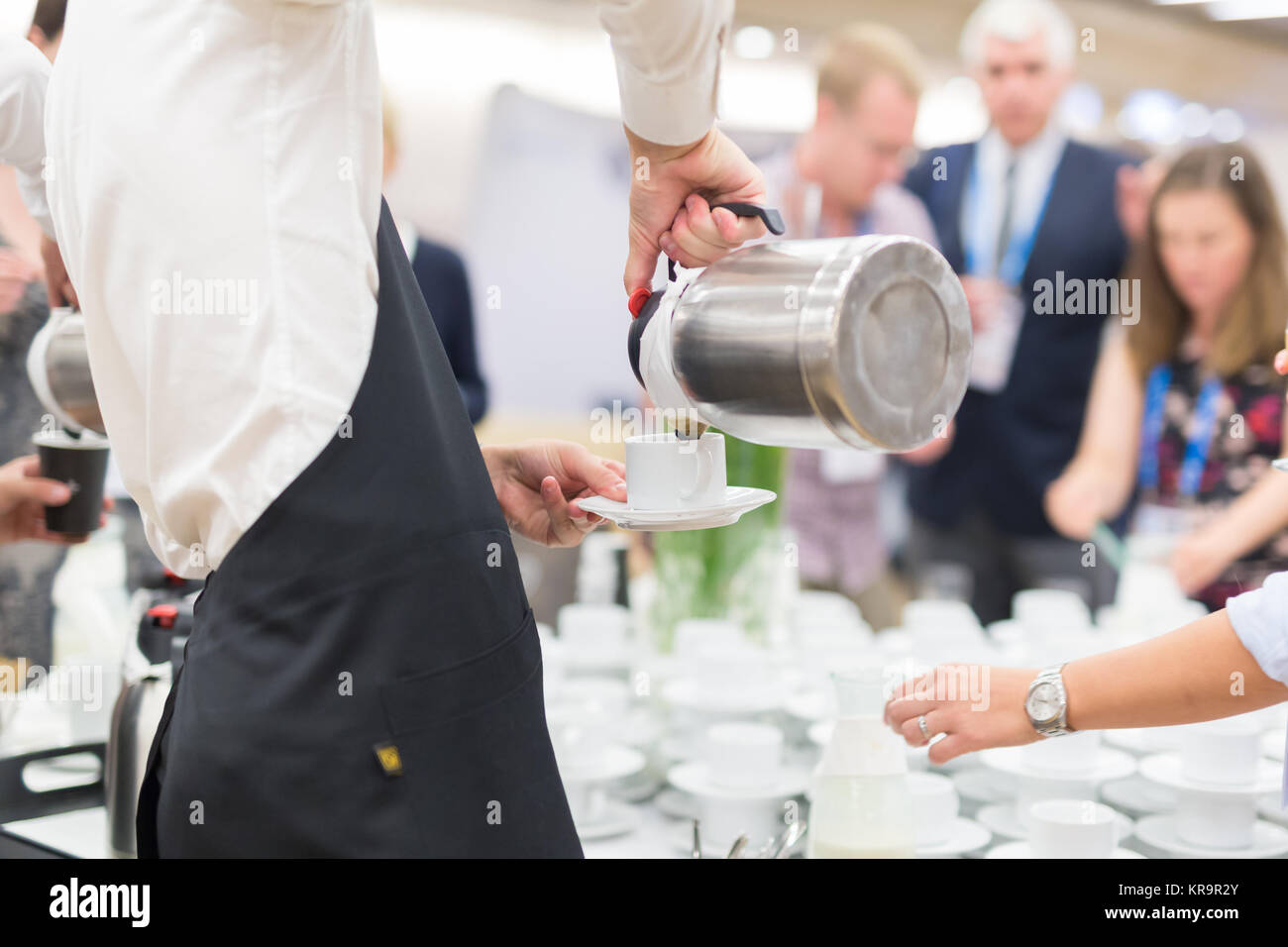 Coffee break at conference meeting Stock Photo - Alamy
