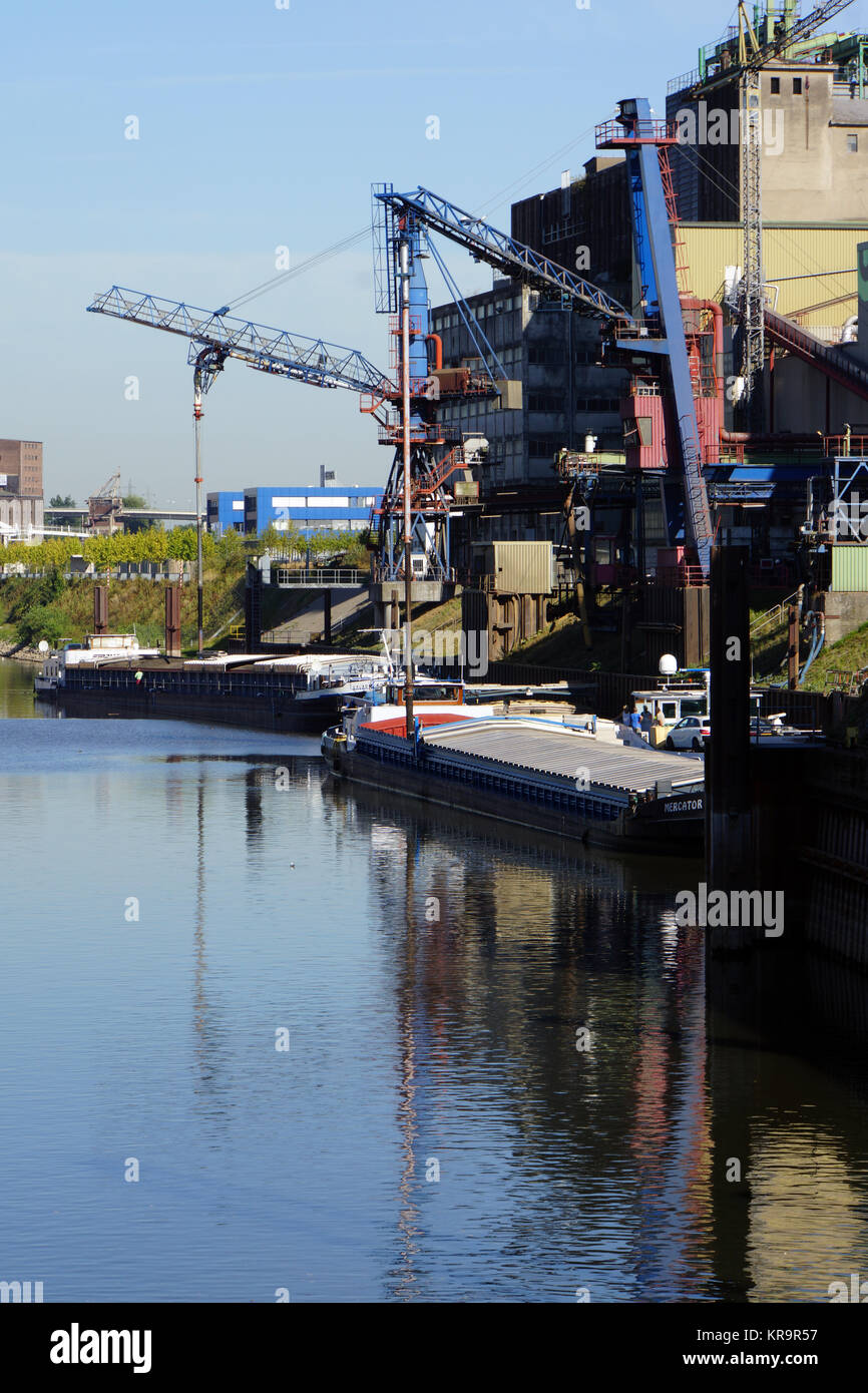 rhine port of neuss Stock Photo - Alamy