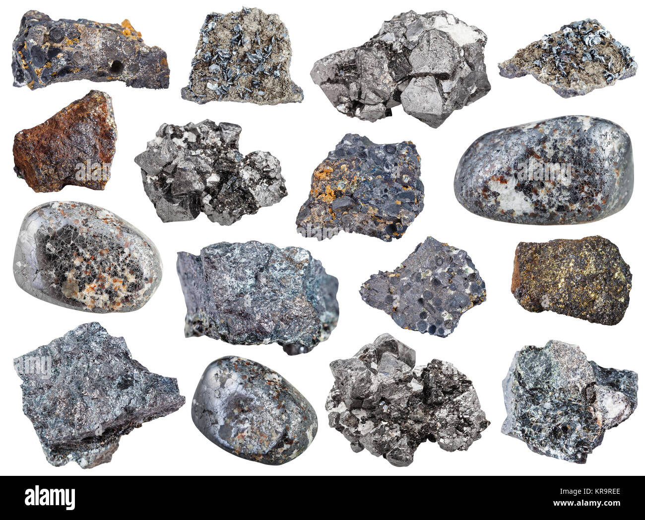 collection from specimens of magnetite ore Stock Photo - Alamy