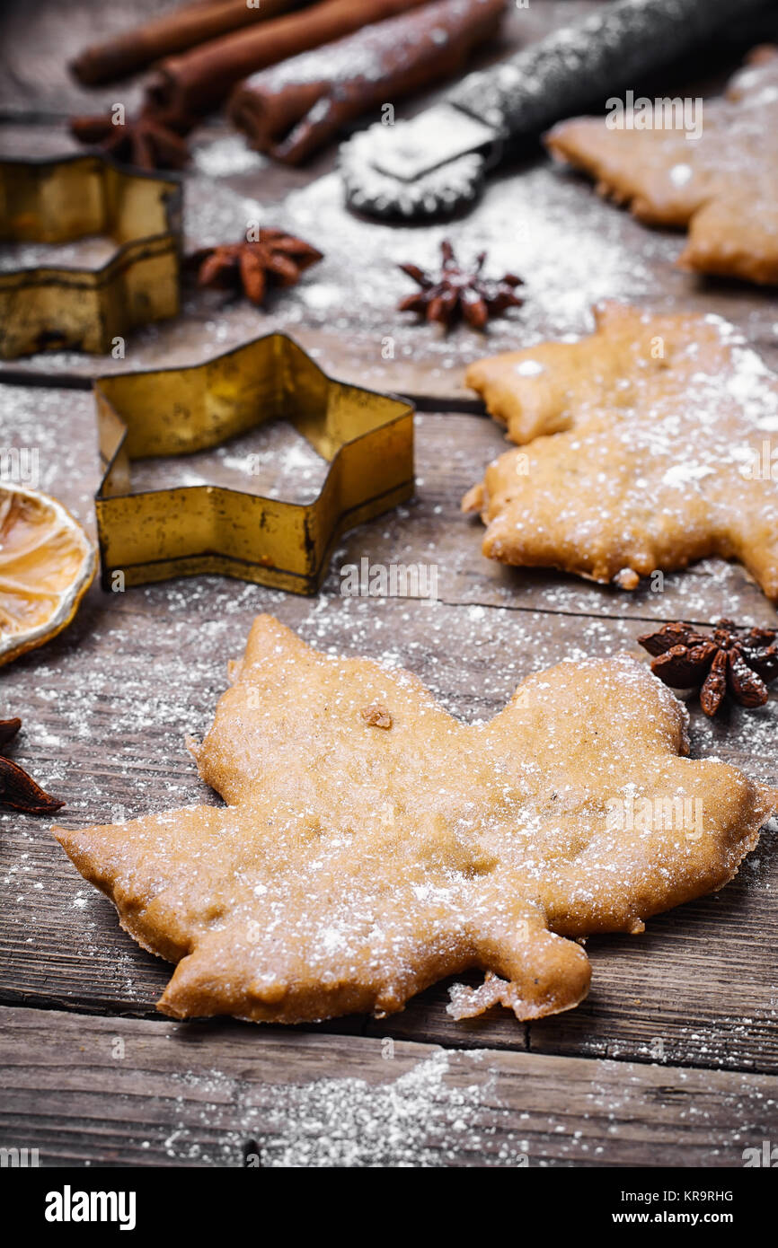 Ginger autumn handmade home made biscuits from the bakery with spices ...